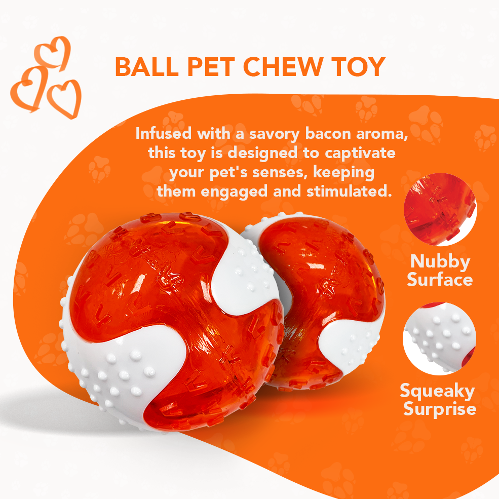 Bacon Scented Ball Chew Toy
