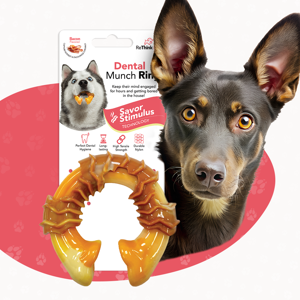 Bacon-Scented Dental Chew Ring for Dogs | ReThink Pet